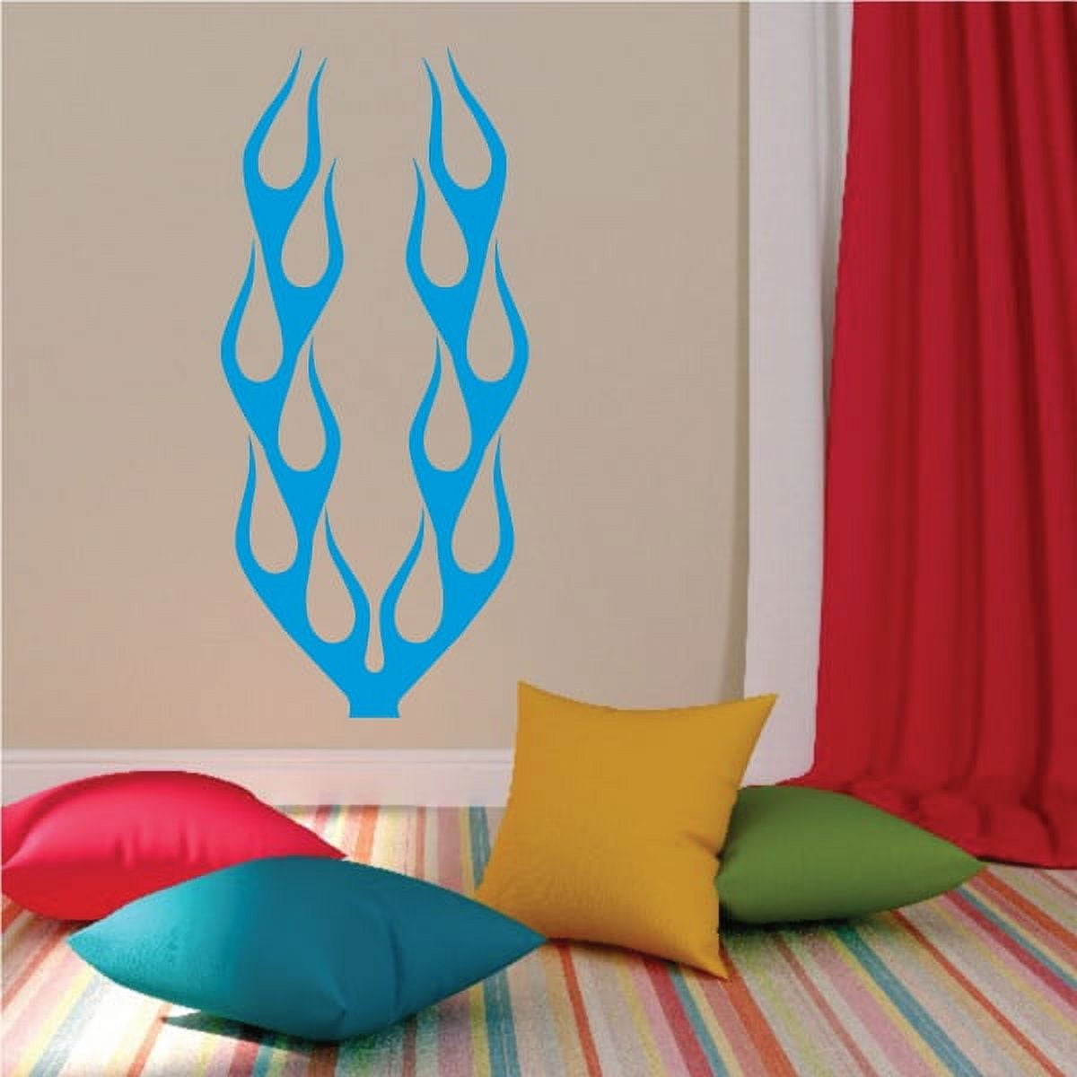 Flames Decal - Vinyl Decal - Car Decal - Wall Decal - 093 - 36 Inches ...