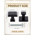 2 Sets Aluminum & Alloy Drawer Pull Handles Square Door Knobs with ...