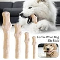 VIVIDCRAFT Coffee Wood Dog Bite Stick Chew Vegan Natural Bone Stick ...