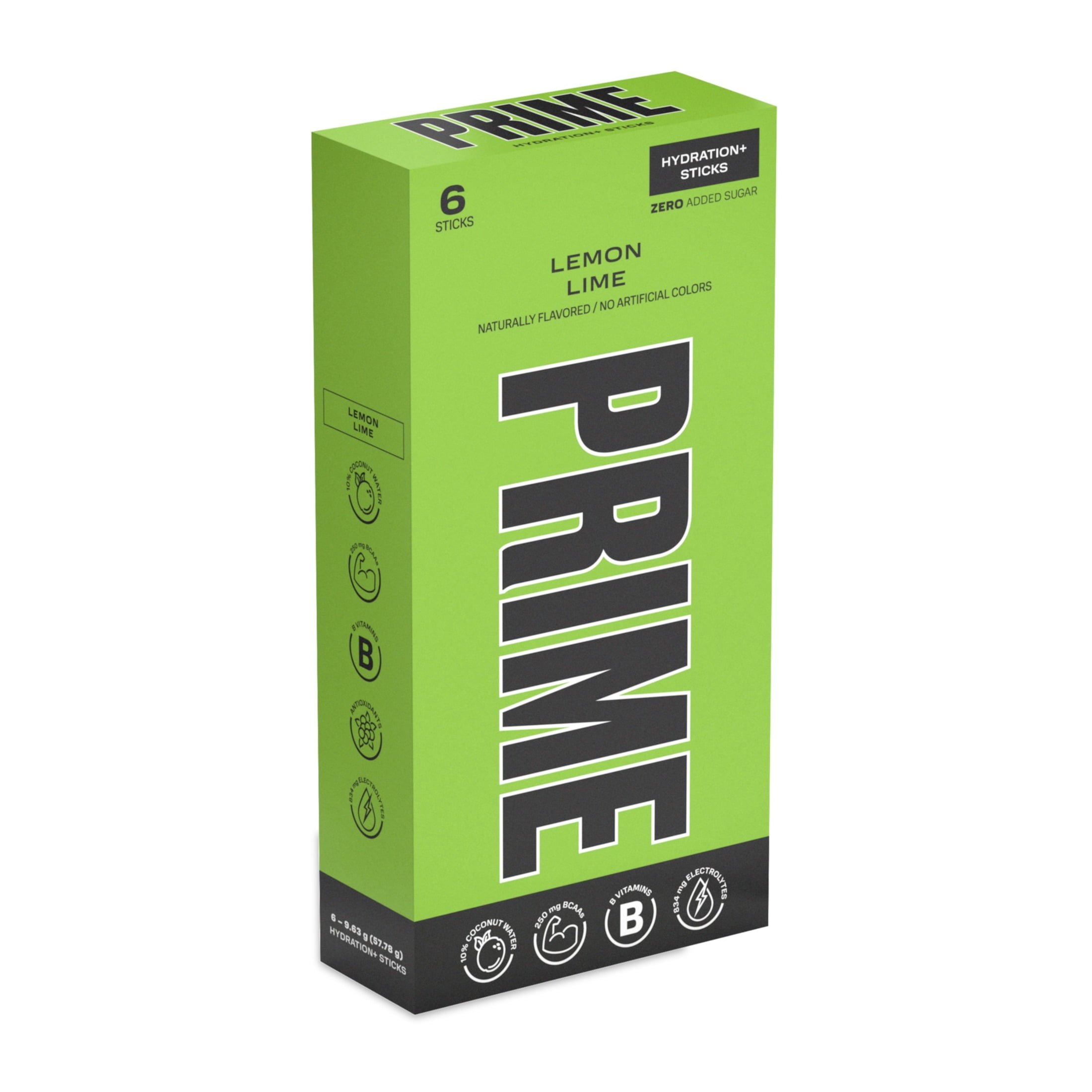 Prime Hydration Stick Pack, Lemon Lime, 9.49g, 6 Count Prime Hydration Stick Pack, Lemon Lime, 9.49g, 6 Count