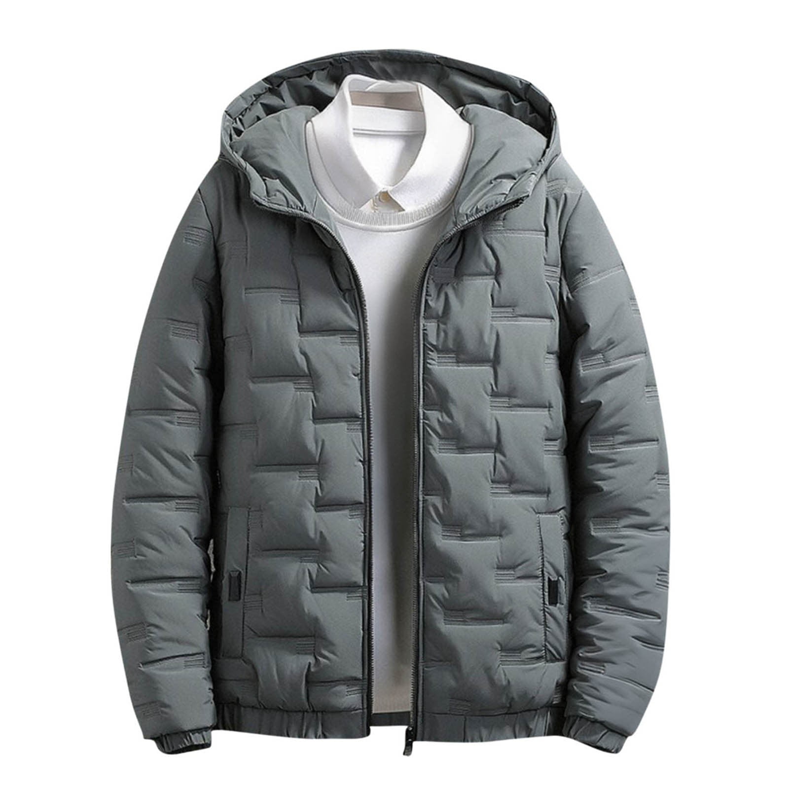 Click here for Pisexur Mens Puffer Jacket With Hood Long Sleeve Z... prices