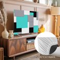 Abstract Art TV Dust Cover 85 Inch, Patchwork Black Kallaite and Grey ...