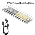 Laptop SSD Mobile Hard Drive Box Transparent M.2 SSD Box NVME PCIe M2 ...
