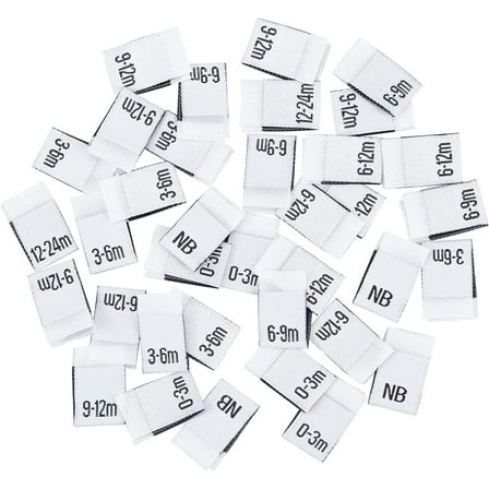 FOMIYES 250Pcs Garments Size Labels Sewing Size Labels Garment Size Tag ...