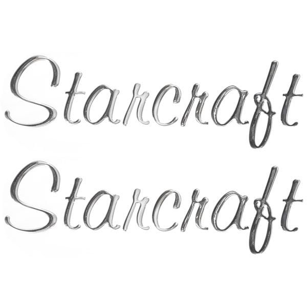 Starcraft Boat Raised Decals | Silver 13 1/2 x 4 Inch (Pair) - Walmart.com