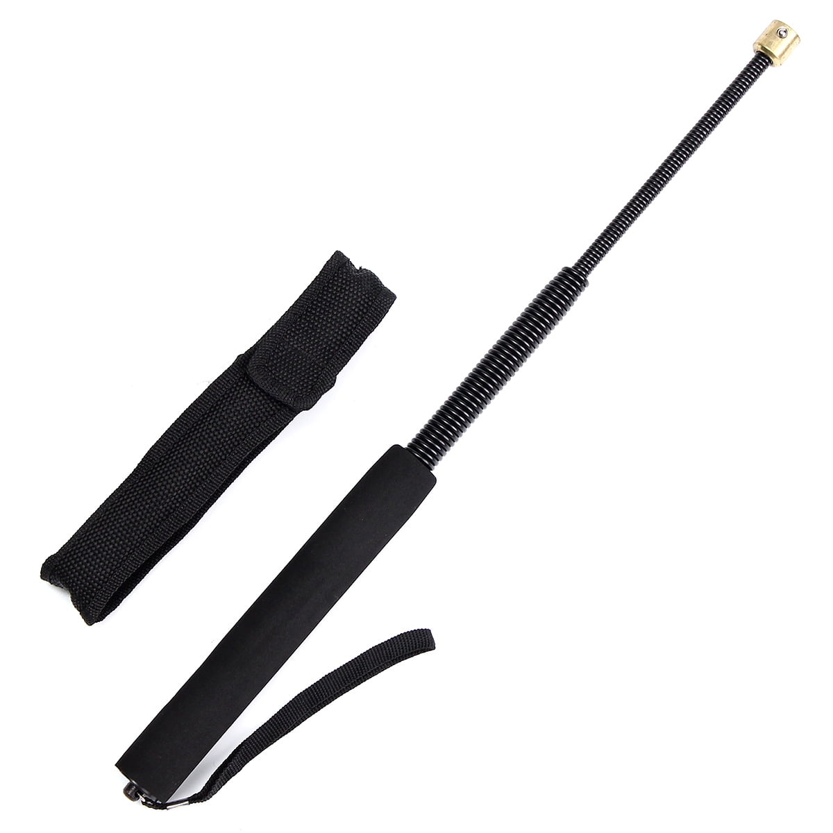 3Sections Spring Stick Retractable Defense Tool Telescopic Rubber ...