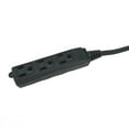 Slim-Line Flat Plug Extension Cord, 8-Foot, 3-Wire, Black, Space-Saving ...