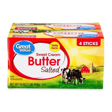 Great Value Salted Butter Sticks, 8 oz, 2 Sticks - Walmart.com