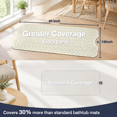 Extra Long Bathtub Mat Non Slip Bath Beige 40