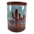 Ebros Rustic Southwestern Desert Cactus Arizona Utility Waste Basket ...
