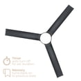 Cyclone 52in 3-Blade Smart Ceiling Fan 2700K-6000K CCT Tunable Range ...