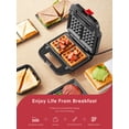 3 in 1 Sandwich Maker, 1200W Waffle Maker, Panini Press Grill, With 5 ...