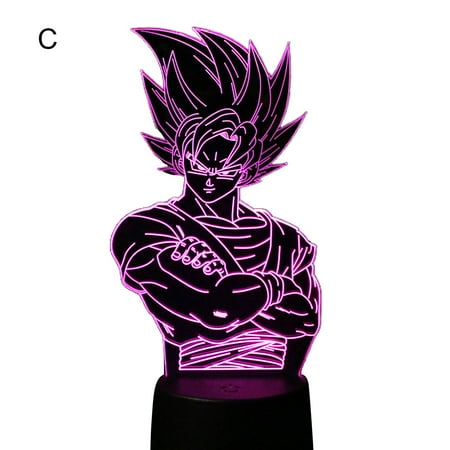 Blue Anime Dragon Ball Son Goku Led Table Lamp Decor Gift | Walmart Canada