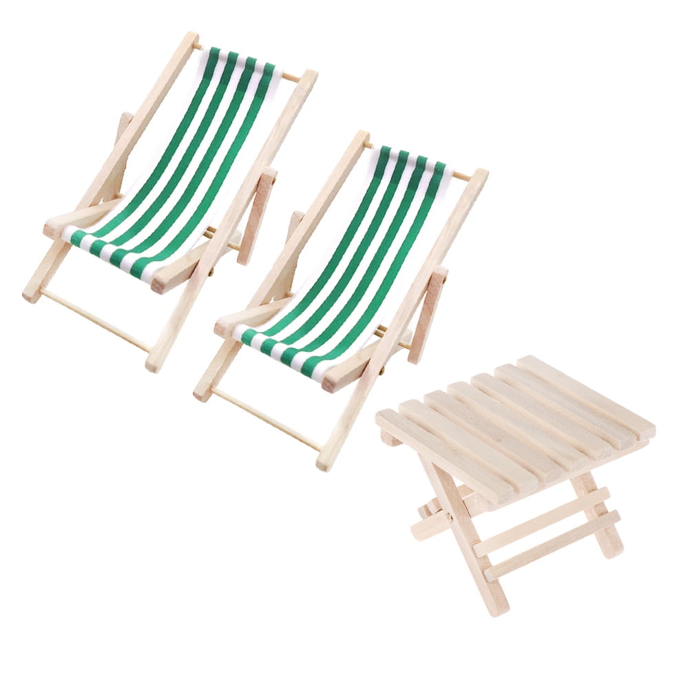 Chair Beach Dollhouse Mini Miniature Chairs Model House Decor Doll ...