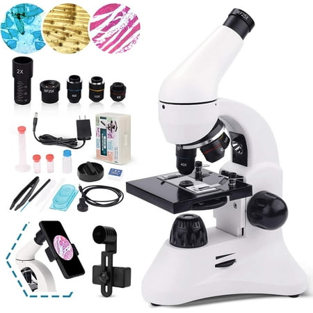 LZMY Microscope for Kids Students Adults, 100X-2000X Magnification ...