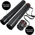 DEWEL Telescoping Drawing Poster Tube, Waterproof Plastic, Light, Black ...
