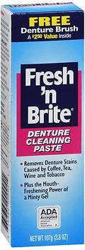 Fresh 'N Brite Denture Cleaning Paste - 3.8 oz, Pack of 6 - Walmart.com
