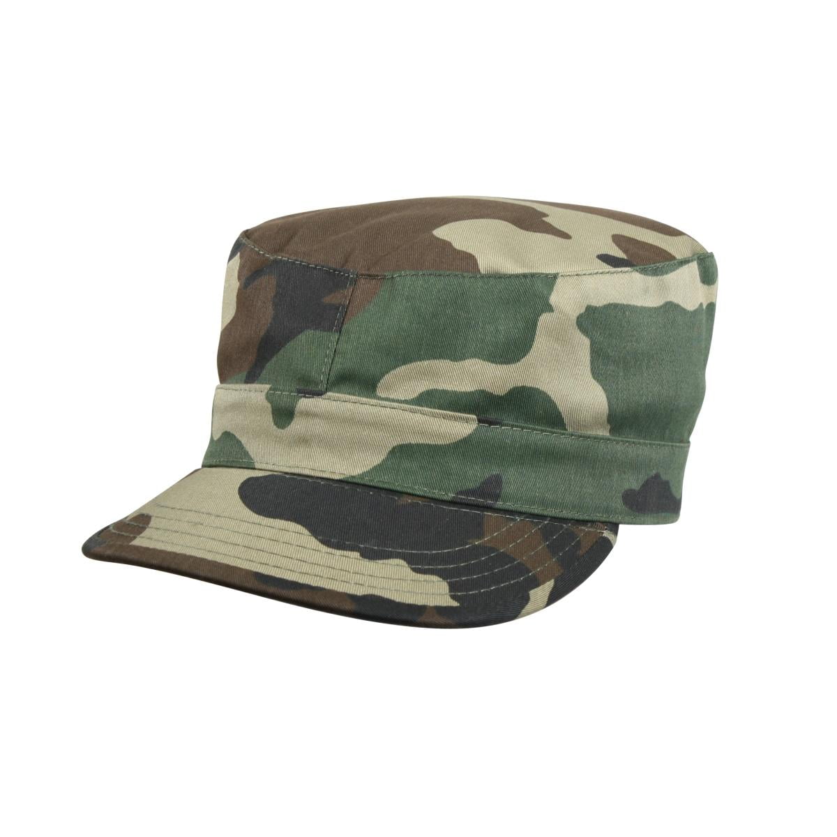 Woodland Camo Rip-Stop Military Fatigue Caps - Walmart.com