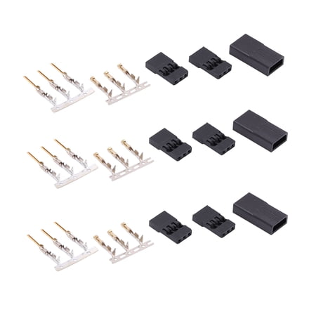 Male Female Connector Crimp Pin Kit, 3 Pin High Performance Gold Plated ...