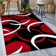 Luxe Weavers Modern Geometric Red 2x7 Area Rug, Non-Fading Abstract ...
