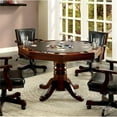 Furniture of America Deaton Traditional Wood Octagon Gaming Table in ...