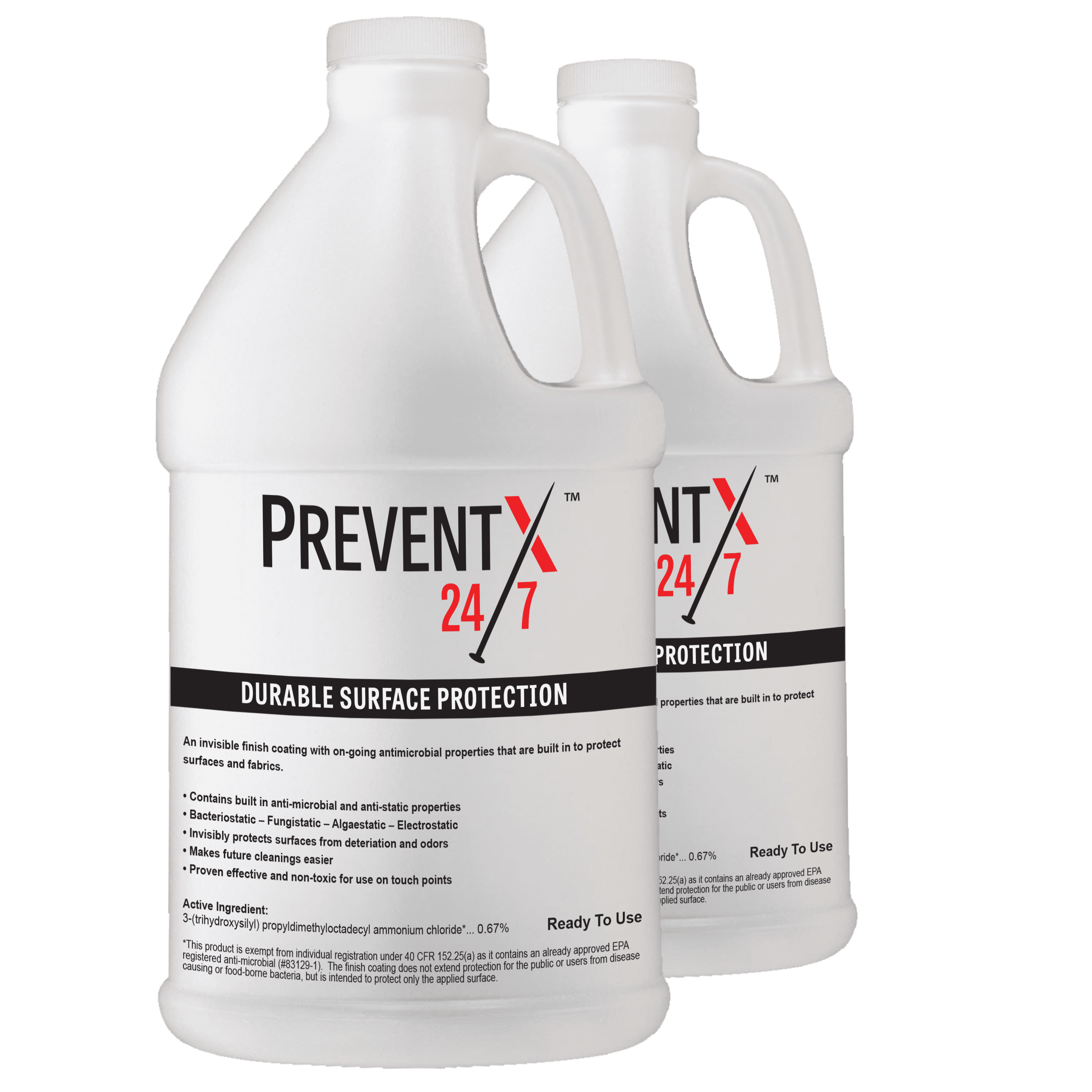 PreventX 24/7 Durable Surface Protection, RTU Gallon, Case of 2 ...