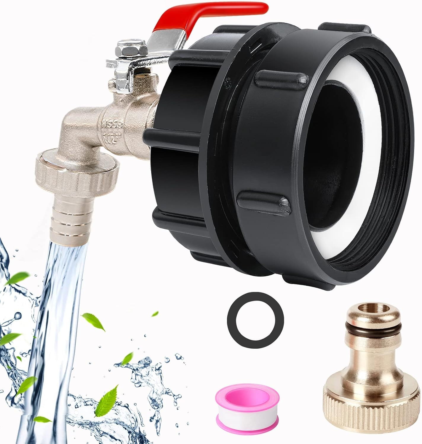 shiyou-IBC Tote Fittings IBC Tote Adapter 2.44" Fine Thread 275-330 ...