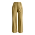 YueHuiYing Women's High Rise Wide Leg Dress Pants with Tapered Leg ...