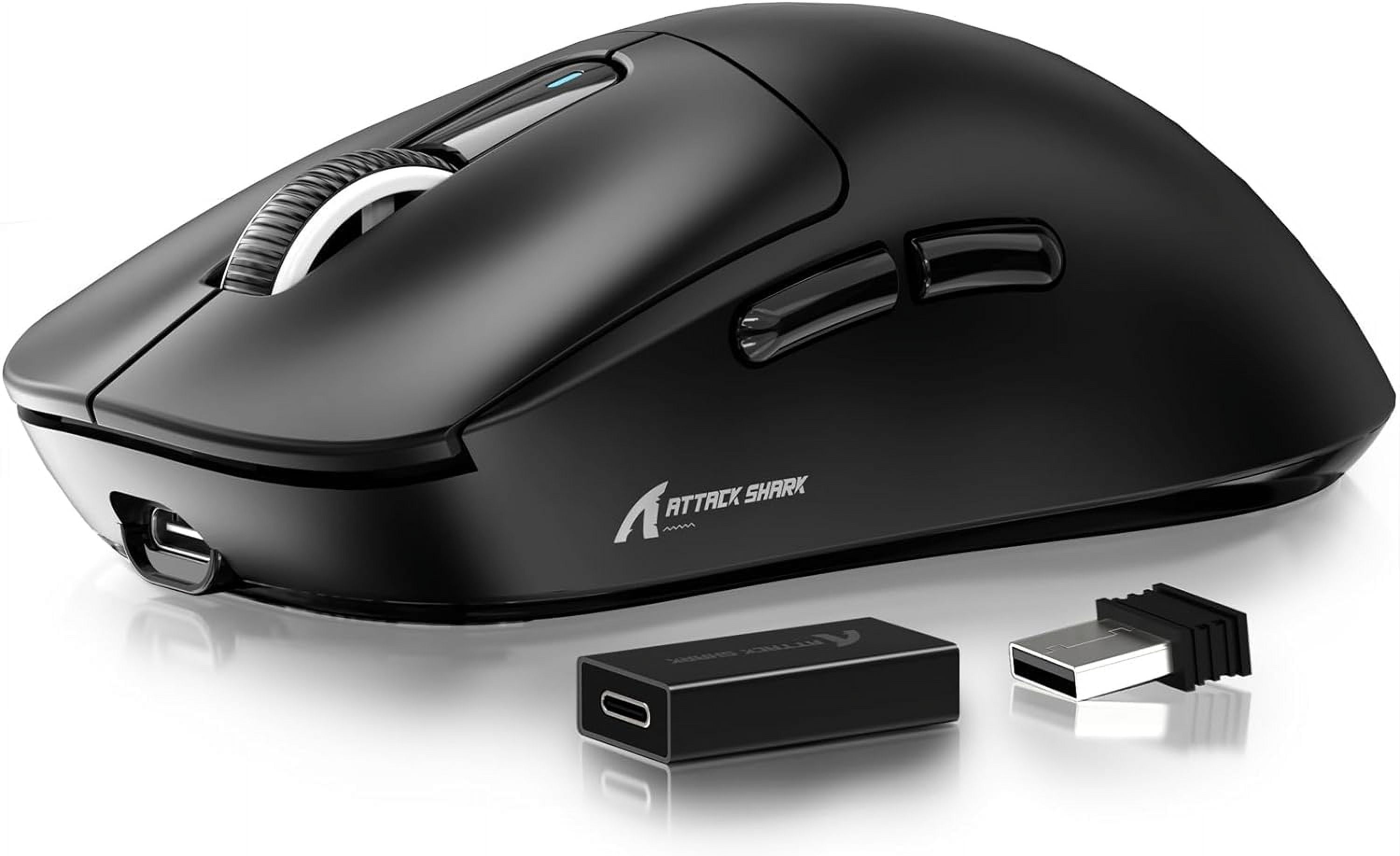 MANBASNAKE Attack Shark X3 Pro 4K/8K Hz Mouse, 59g Superlight BT/2.4G Wireless/Wired Gaming ...