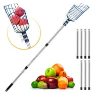 YeYeBest Fruit Picker Pole with Basket,8ft Adjustable Height Fruit ...