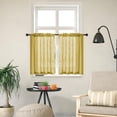 2pcs Linen Yarn Partition Curtain, Vintage Semi-Transparent Short ...
