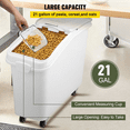 21 Gallon Ingredient Bin with Scoop, Large Food Storage Container ...