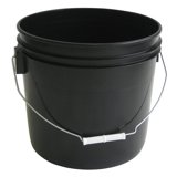 Argee Heavy-Duty Plastic Pail, 1 Gallon White Bucket with Metal Handle ...