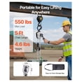 Manual Chain Hoist 550LBS 1/4 Ton, 5FT Lift Come Along, G80 Steel Chain ...