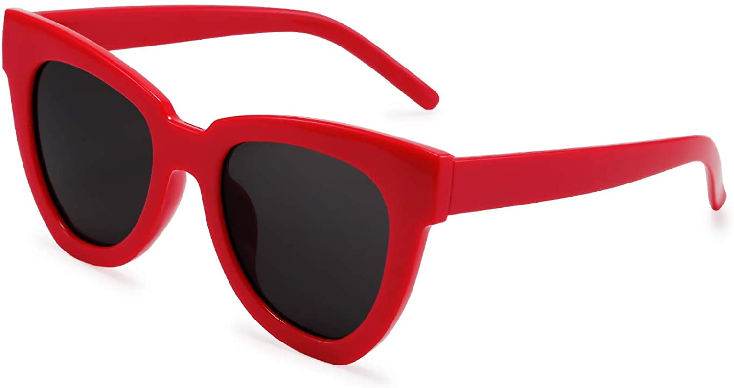 Feisedy Retro Cat Eye Sunglasses Women Men Vintage Square Cateye Uv400