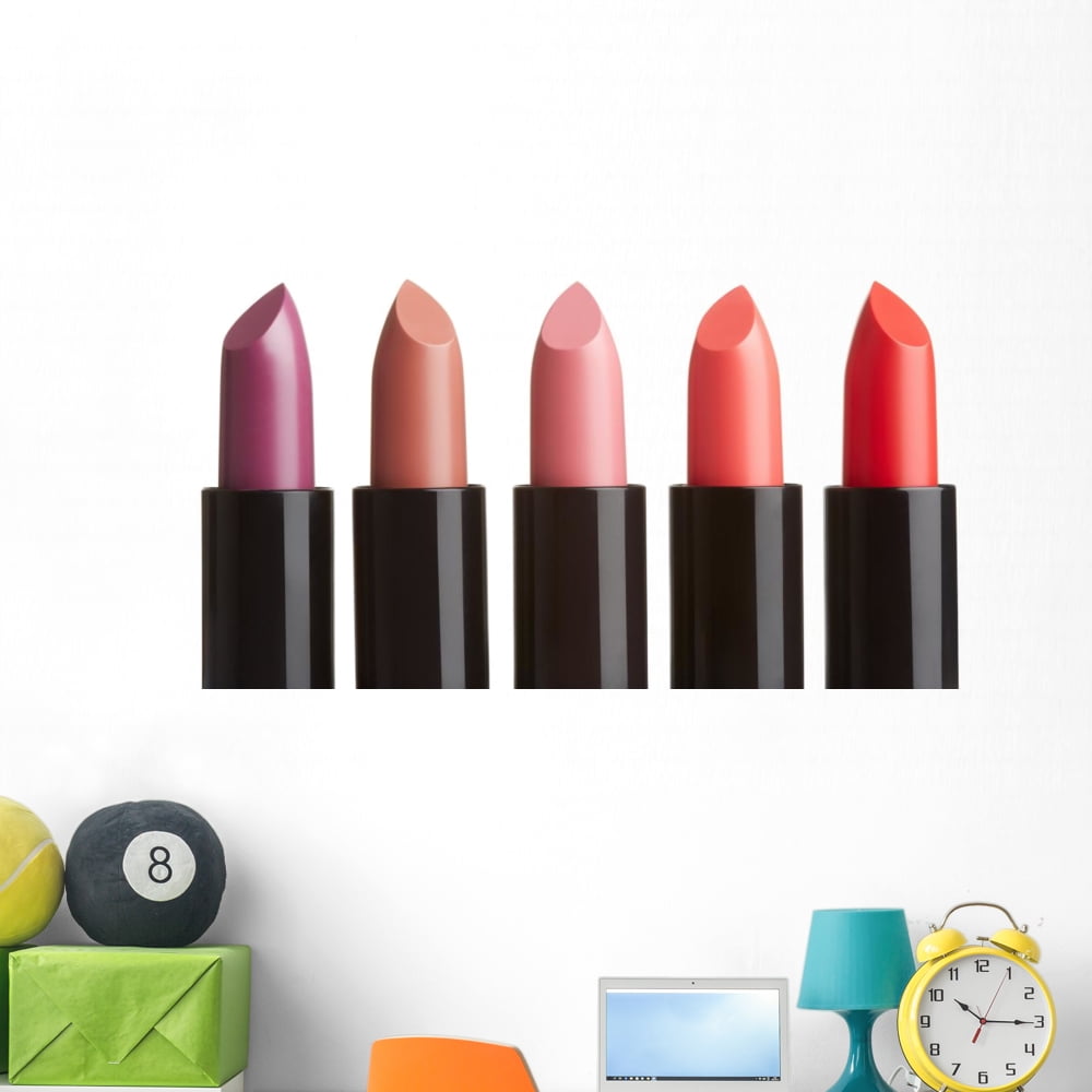 Five Colorful Lipsticks Wall Decal Sticker Set Wallmonkeys Individual ...