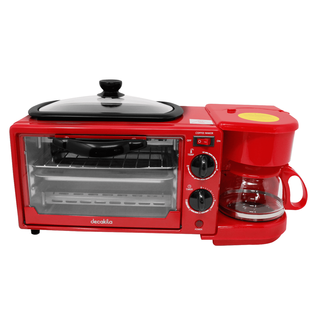 Estación de Desayuno 3 en 1 Cafetera, Horno y Parrilla Decakila KUEV003R | Bodega Aurrera en línea
