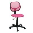 Essentials by OFM E1009 Armless Mesh Back and Fabric Task Chair, Pink ...