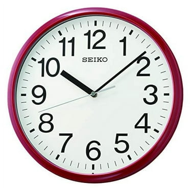 Seiko 12 inch Business Analog Wall Clock, Black, Round, Traditional ...