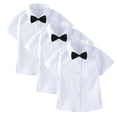 3 Pack Dress Shirts for Toddlers Boys Button Down Summer Tops with 3 ...