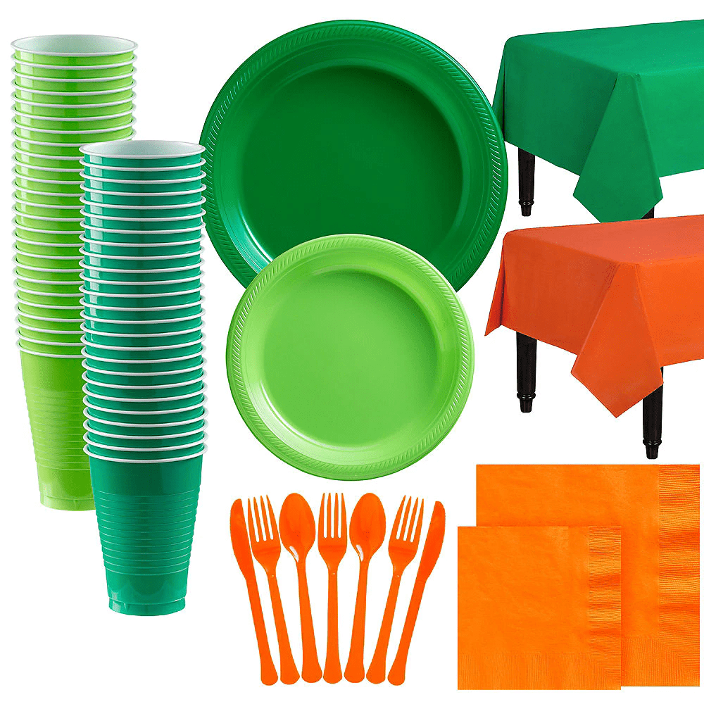 Elegani Green Color Theme Tableware For Special Occasions Wedding Parties Birthdays And
