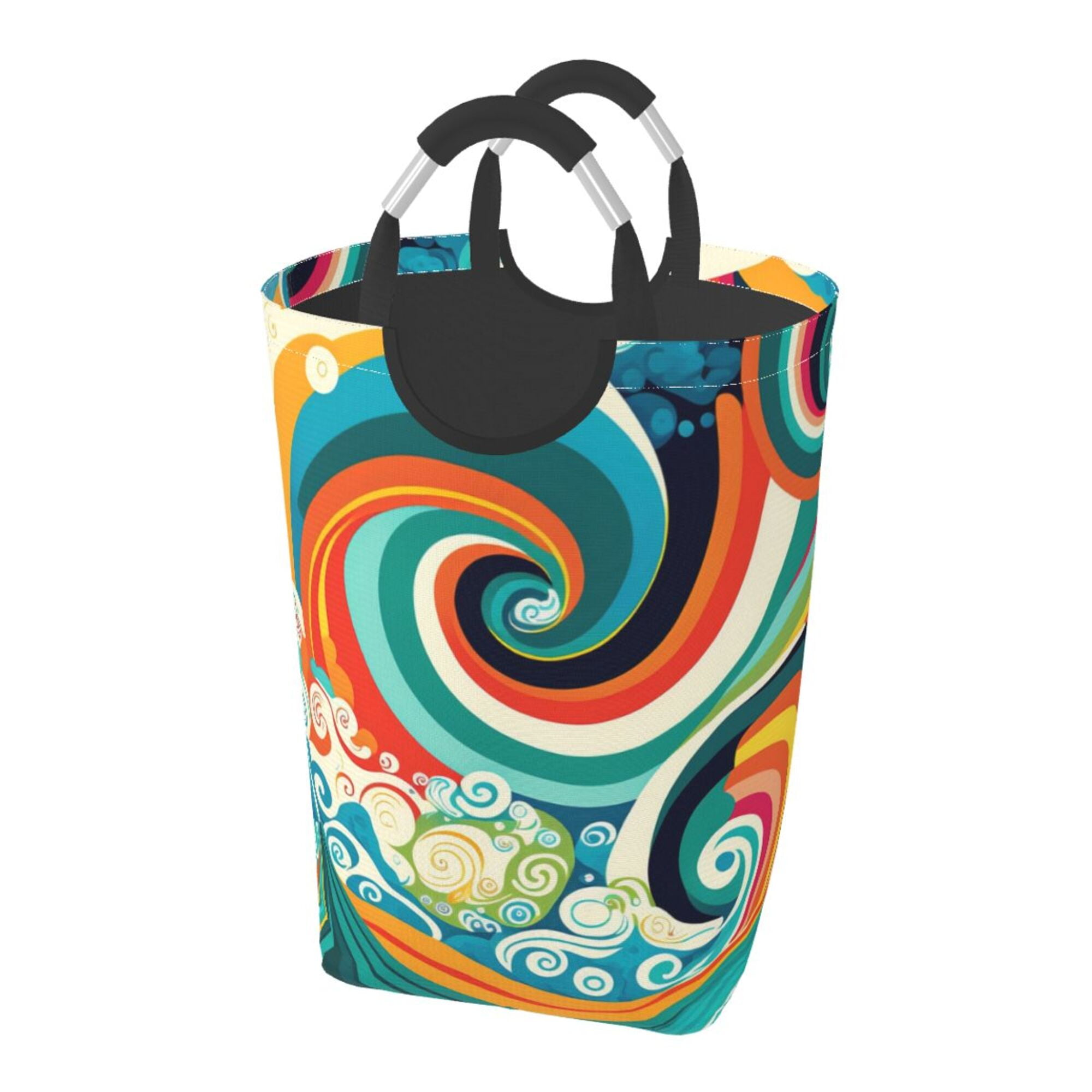 TEQUAN 50L Large Rectangular Laundry Hamper with Aluminum Handles ...