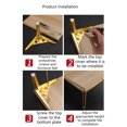 Set of 4 Metal Furniture Legs with Not Slip Pad Metal Triangles ...