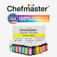Chefmaster 12 Color Liqua-Gel Cake Food Coloring Multipack - Assorted ...