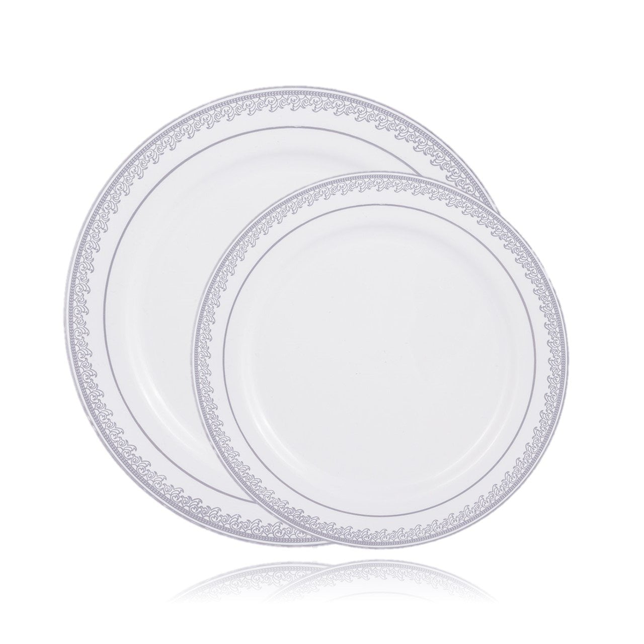 40 Piece Elegant Plastic Plates Set Fancy Disposable Plastic Dinnerware ...
