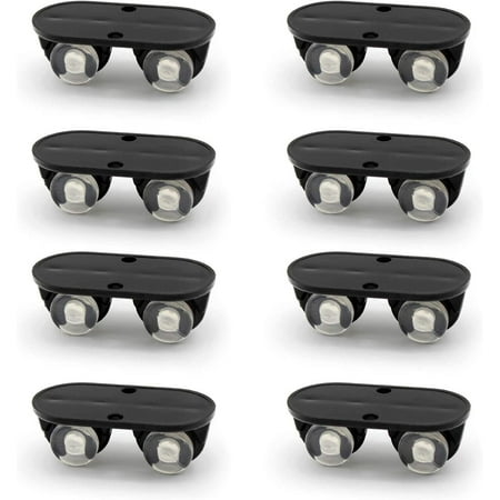 SHARKDOOK 8 Pieces Storage Box Pulley, Small Furniture Casters, Plastic ...