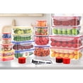 Large Food Storage Set 526OZ, Airtight Leak Proof Stackable, 85OZ to ...