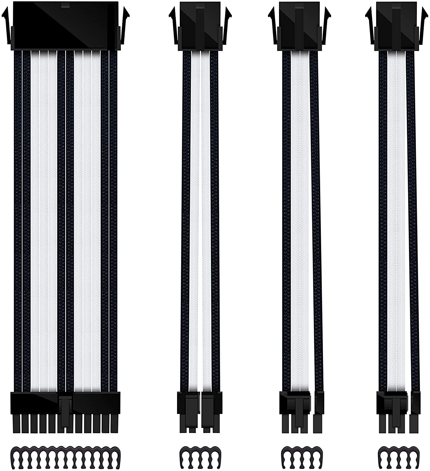 EZDIY-FAB Custom PSU Extension Sleeved Cable Mod GPU PC Power Supply ...