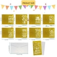 9Pcs Happy Birthday Cards, Shining Gold Card Assortment for Boys and ...