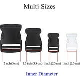 YKK 1" Plastic Quick Release Buckle, Clip, Side Release, 4 Piece Set WHITE - Walmart.com